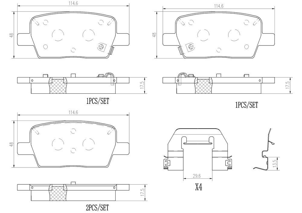 Brembo P10071N - Disc Brake Pad Set, 2-Wheel Set, NAO, Ceramic, FMSI ...