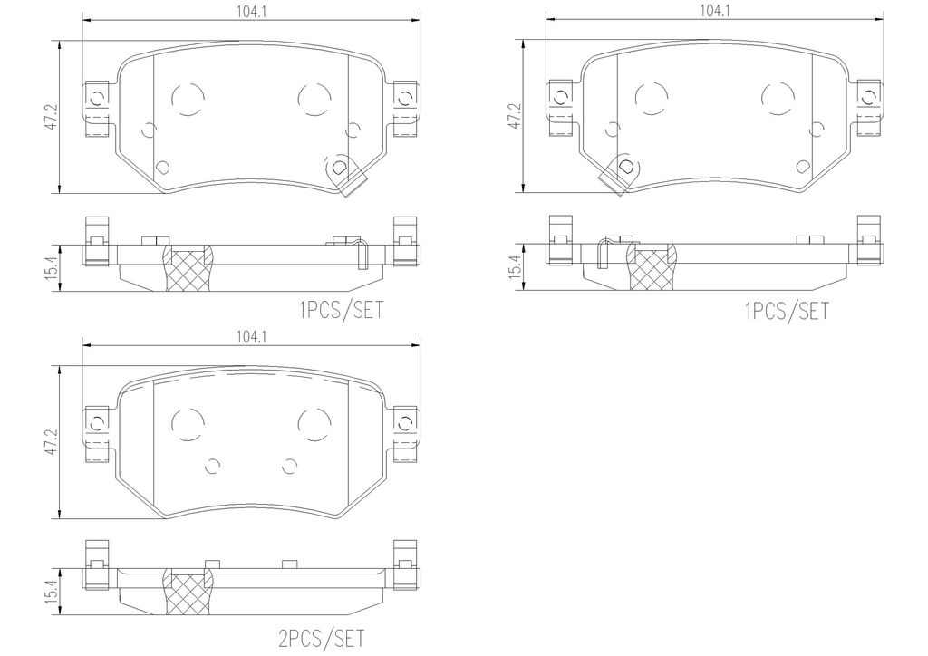 Brembo P49059N - Disc Brake Pad Set, 2-Wheel Set, NAO, Ceramic, FMSI ...