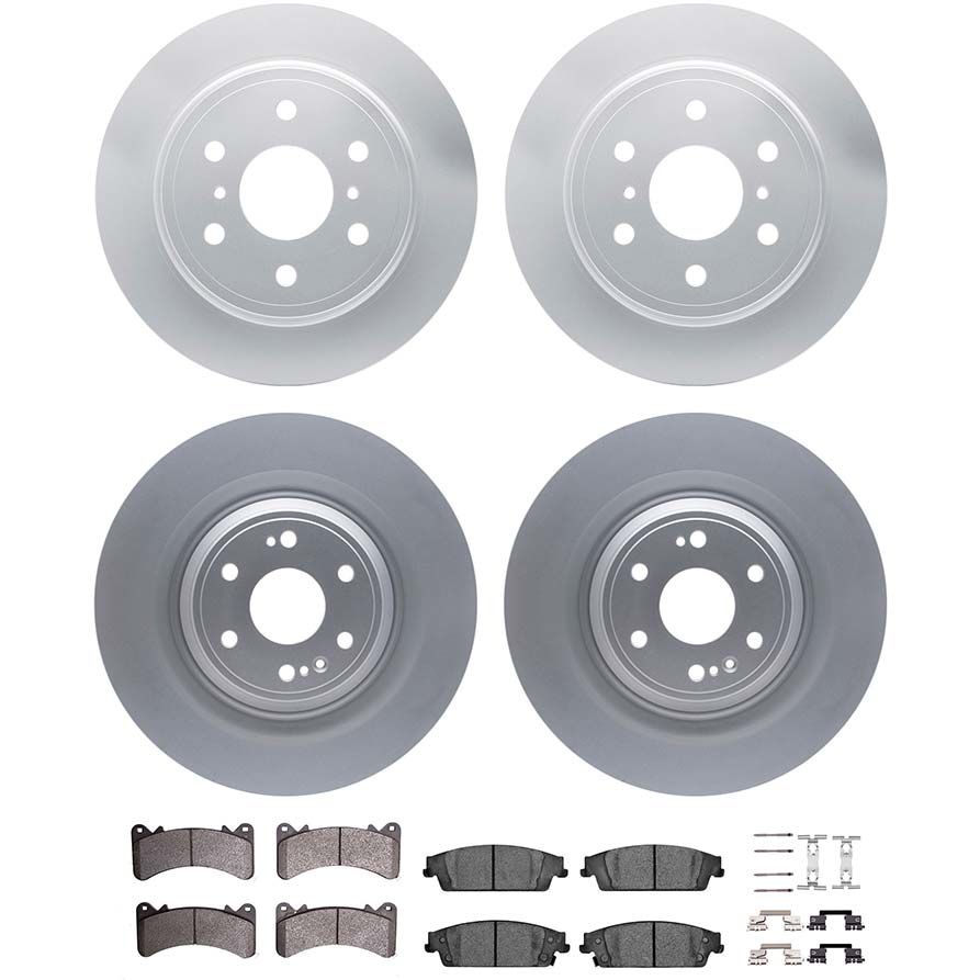 Dynamic Friction 4514-47028 - Brake Kit - Geospec Rotors with 5000 ...