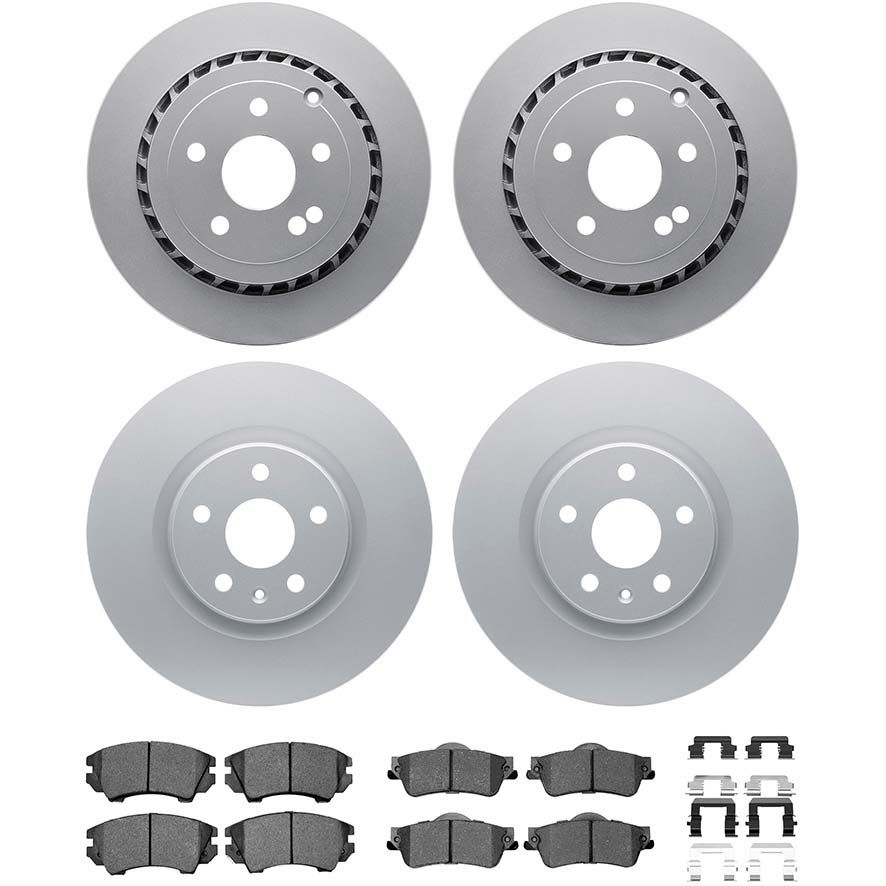Dynamic Friction 4514-46045 - Brake Kit - Geostop Rotors and 5000 ...
