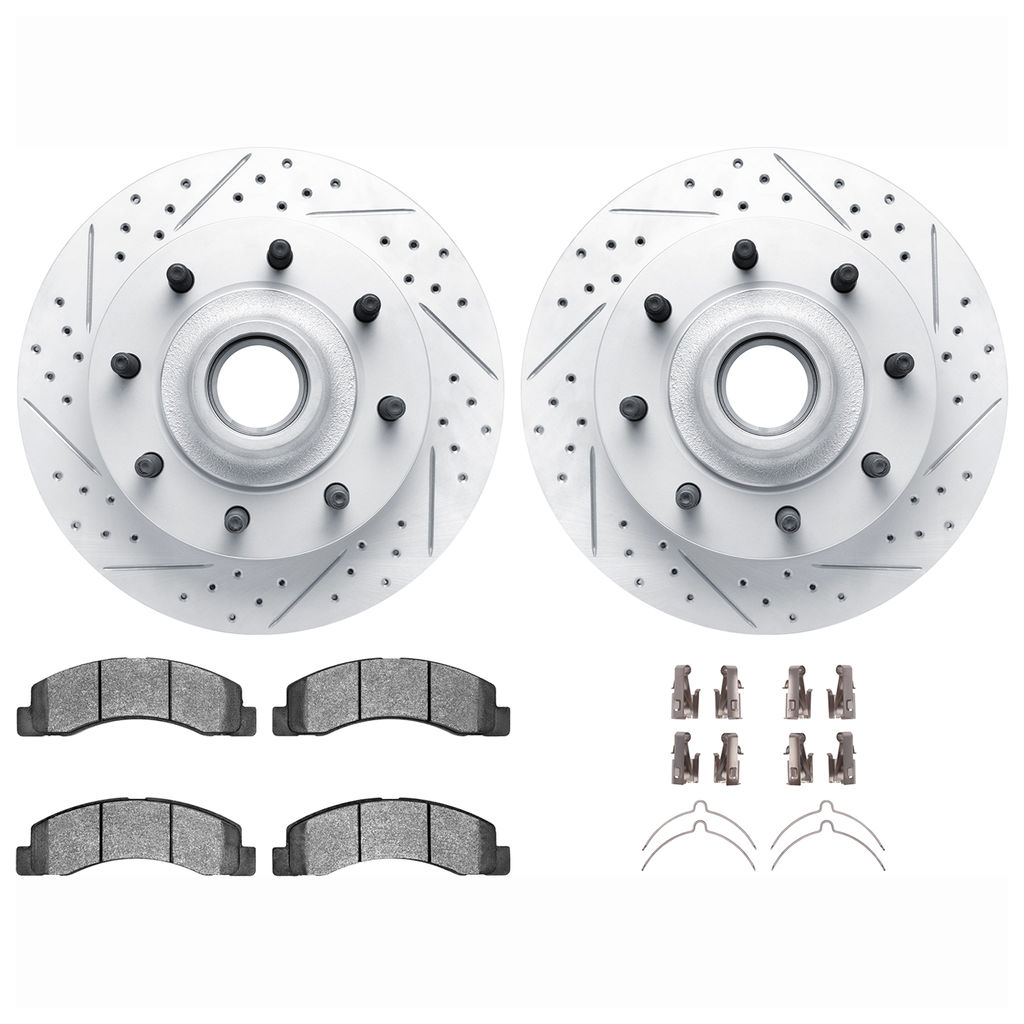 Dynamic Friction Brake Kit - Stage 3 Street Rotor and Pad Kit for 2000 ...