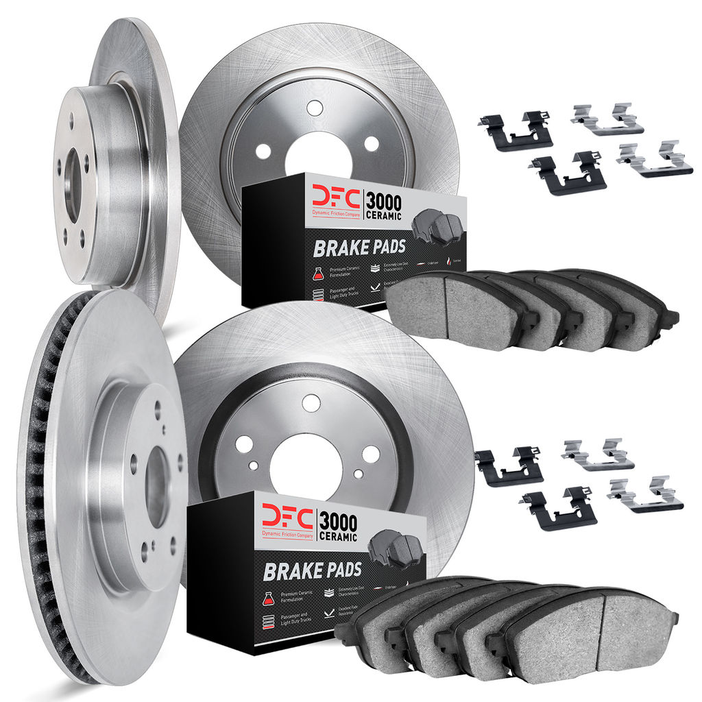 Dynamic Friction Brake Kit - QuickStop Rotors With 3000 Brake Pads for ...