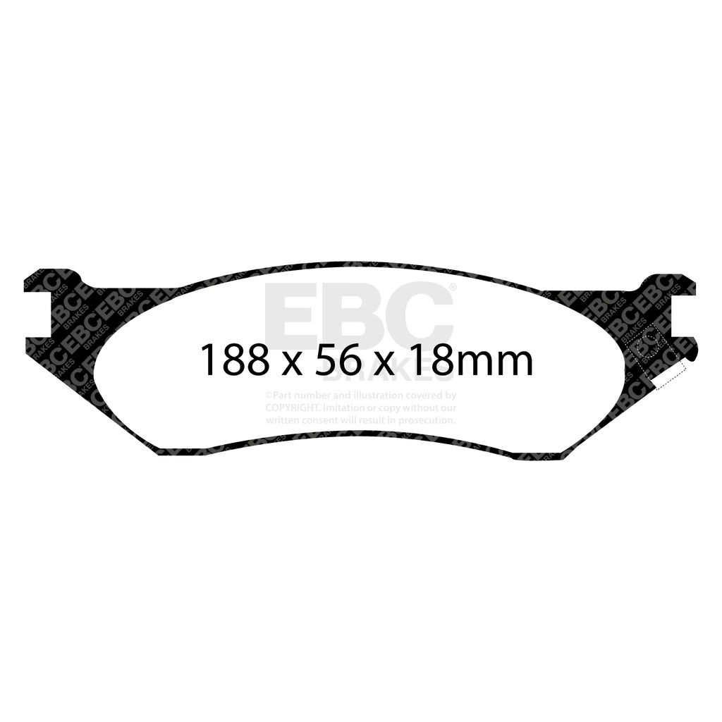 EBC Yellowstuff Street and Track Brake Pads for 2005 Dodge Ram 1500