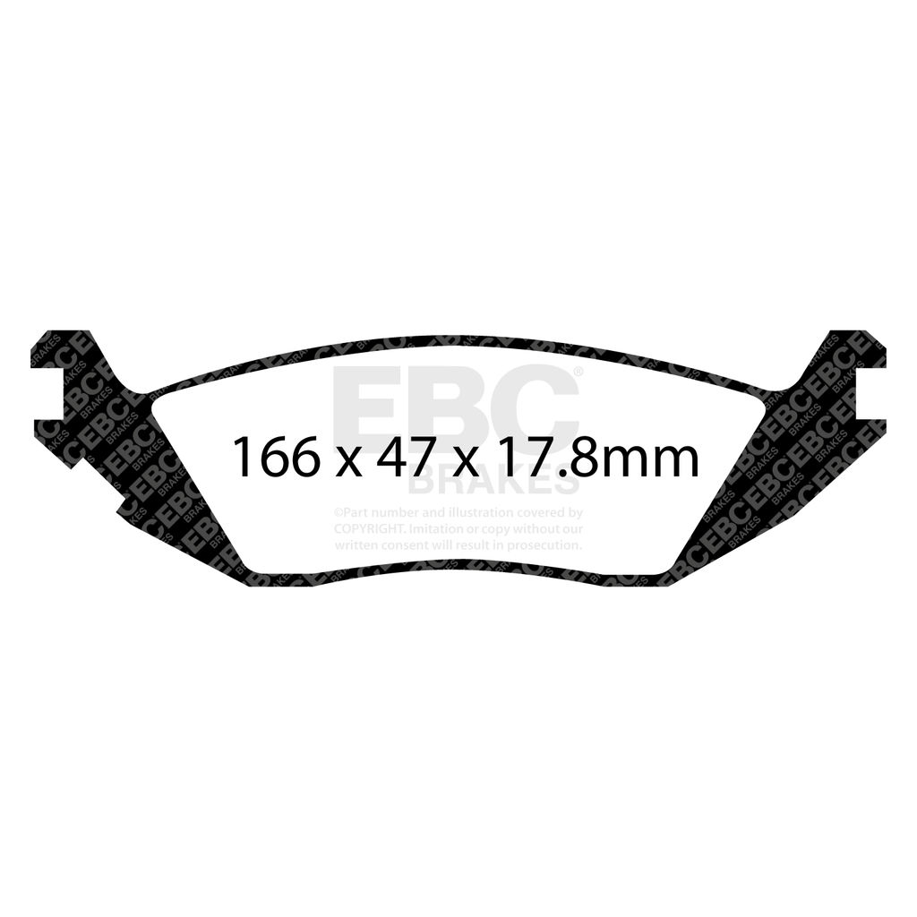 EBC Yellowstuff Street and Track Brake Pads for 2005 Dodge Ram 1500