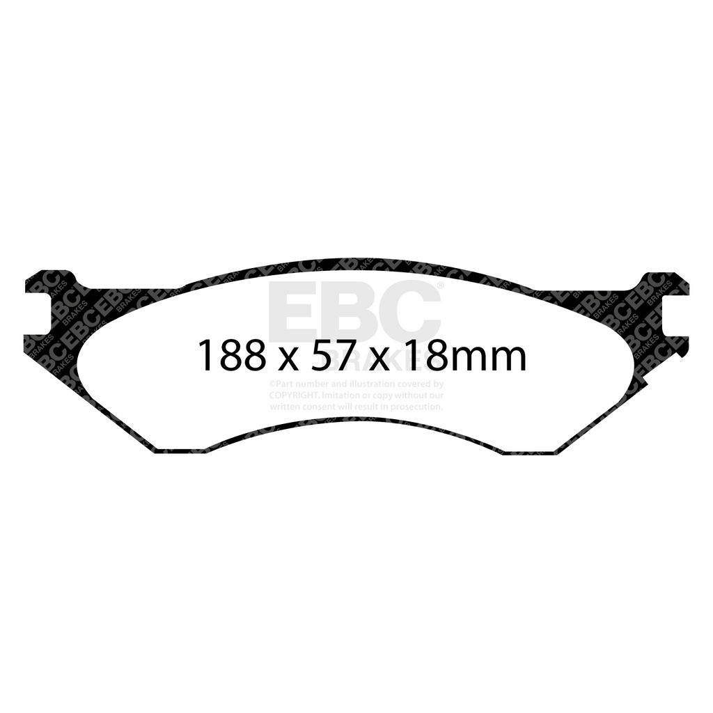 EBC Yellowstuff Street and Track Brake Pads for 2005 Dodge Ram 1500
