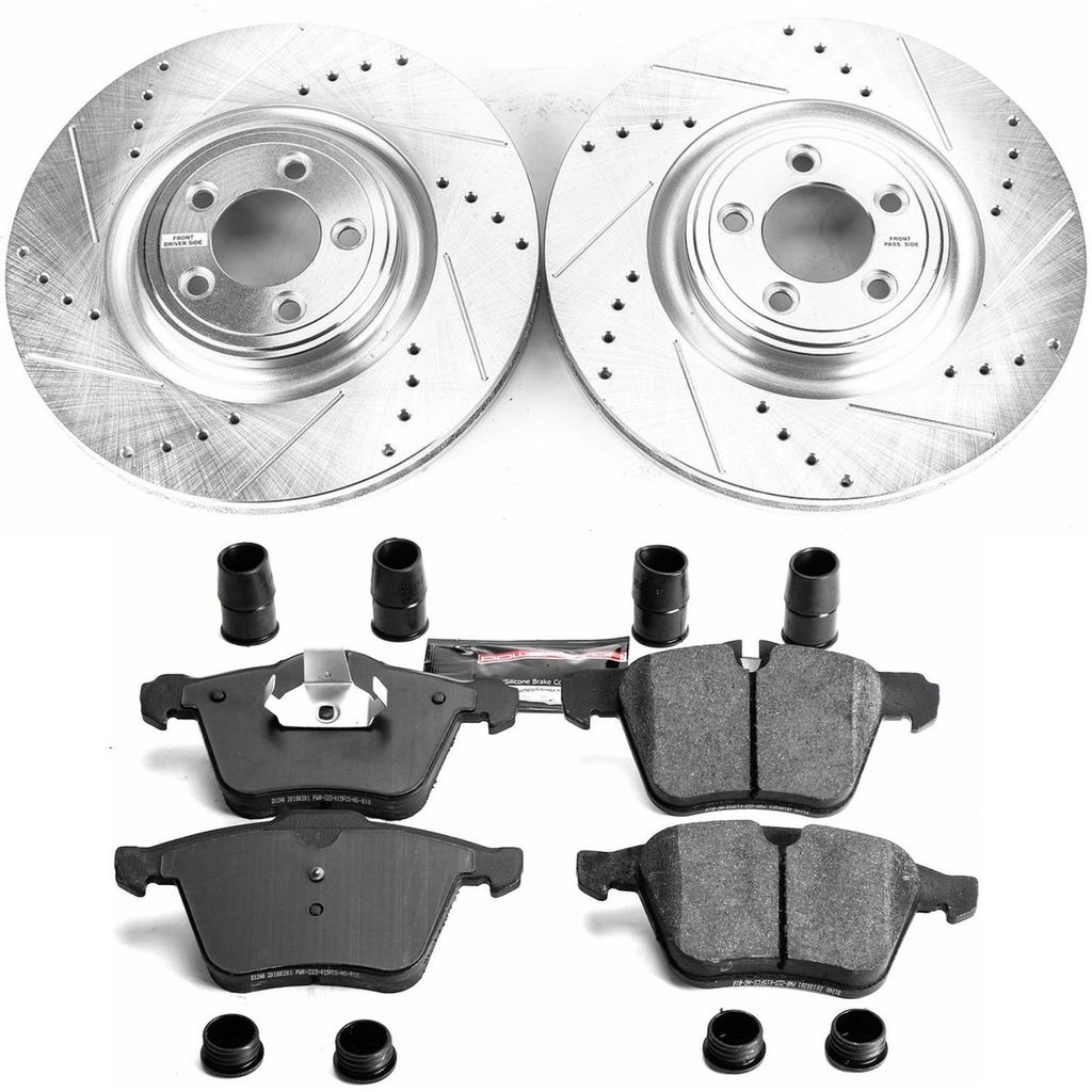 PowerStop K5638 - Z23 Drilled and Slotted Brake Rotors and Pads Kit